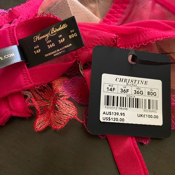 Honey Birdette | Intimates & Sleepwear | Honey Birdette Christine Red ...